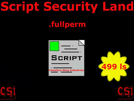 Second Life Marketplace - Script Security Land(box)