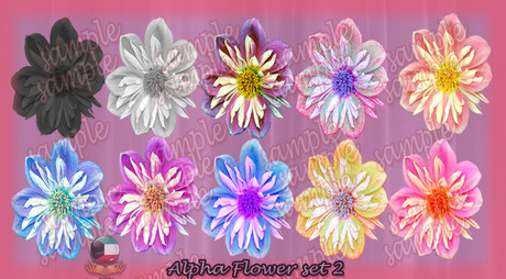 Second Life Marketplace - ~*Q8*~ Alpha Flower Set 1