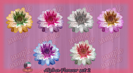 Second Life Marketplace - ~*Q8*~ Alpha Flower Set 2