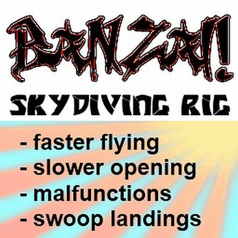 Second Life Marketplace - BANZAI Skydiving Rig - SL skydiving done right