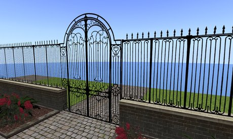 Second Life Marketplace - Opening Scripted Wrought iron castle gate ...