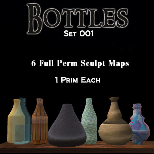 Second Life Marketplace - Bottle Set 001 Sculpt Maps