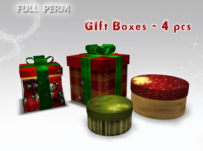 Second Life Marketplace - Full Perm Gift Boxes 4 pcs Full Perm ...