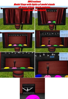 Second Life Marketplace - Model Stage with lights & model stands - all ...