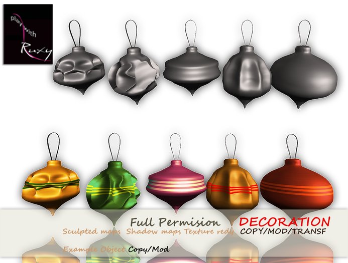 Second Life Marketplace - Ruxy-Tree ornaments 5 FULL PERMISION
