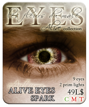Second Life Marketplace - FDM ALIVE EYES - AUTUMN - SPARK - 9 eyes, 2 prims