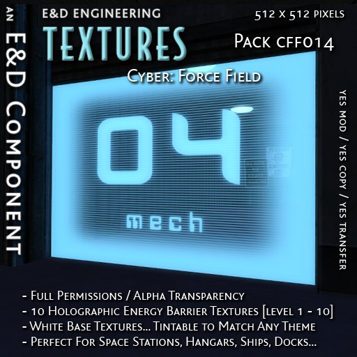 Second Life Marketplace - [CFF014] 10 Mech Storage Textures Force Field ...