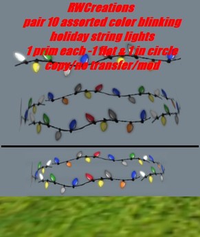 Second Life Marketplace - Pair 10 Assorted Color Blinking Christmas ...