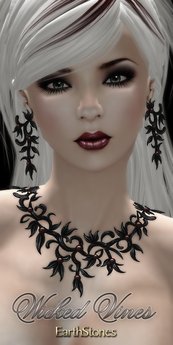 Second Life Marketplace - EarthStones Wicked Vines Set - Silver (GIFT BOX)