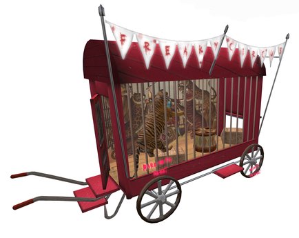 Second Life Marketplace - -Hanaya- 'Freaky Circus' Lion Tamer Wagon