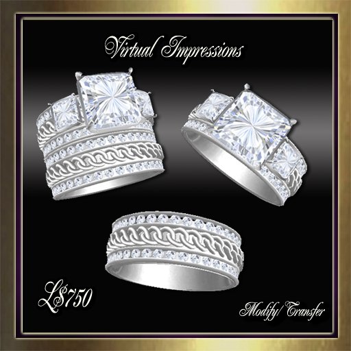 Second Life Marketplace - Virtual Impressions Destiny Couples Ring Set ...