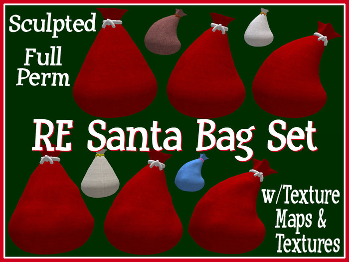 Second Life Marketplace - RE Santa Bag Builder’s Pack - Full Perm ...