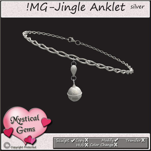 Second Life Marketplace - !MG-Jingle Anklet silver