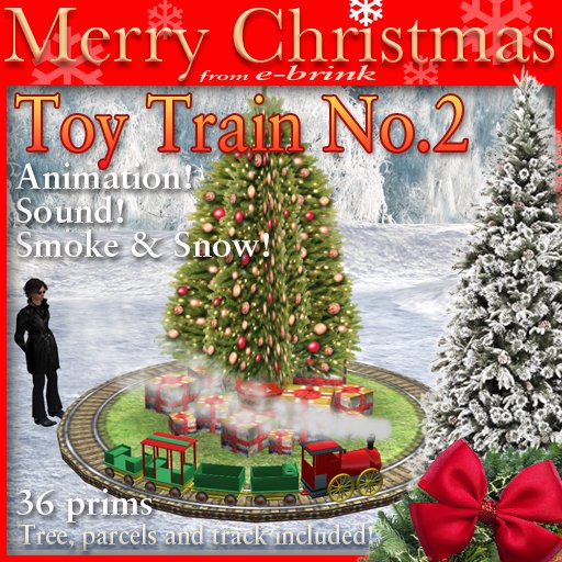Second Life Marketplace - Christmas Toy Train 02 loco/Christmas/winter ...