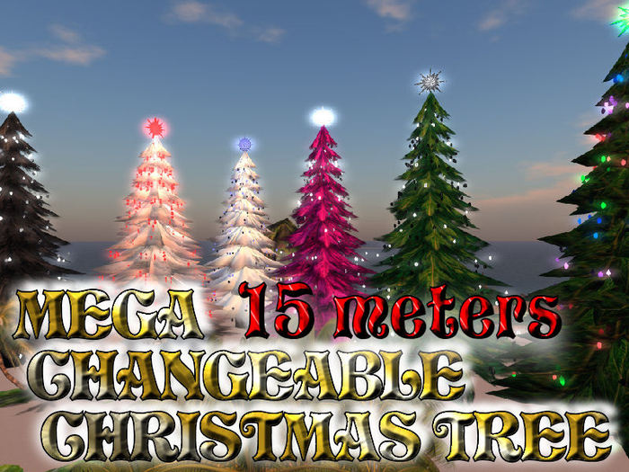 Second Life Marketplace - MEGA giant christmas tree 15 Meter