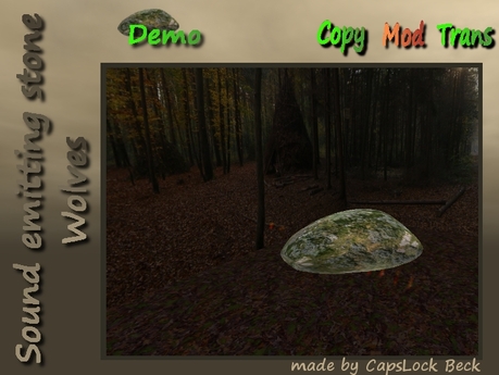 Second Life Marketplace - Sound stone – sound emitter – Howling wolves ...