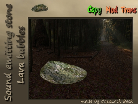 Second Life Marketplace - Sound stone – sound emitter – lava is ...