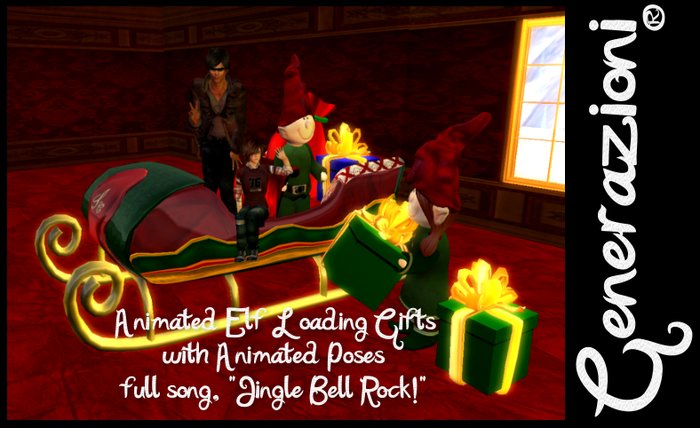 Second Life Marketplace - 50% Off Animated Elves Loading Gifts With ...