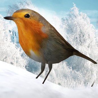 Second Life Marketplace - Snowy British Post Box/Robin - winter ...