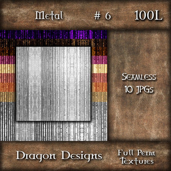 Second Life Marketplace - Dragon Designs Seamless Metal Textures - 6