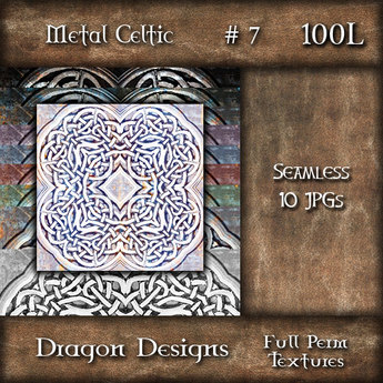 Second Life Marketplace - Dragon Designs Seamless Celtic Metal Textures - 7