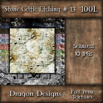 Second Life Marketplace - Dragon Designs Seamless Celtic Stone Textures ...