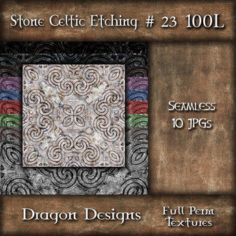 Second Life Marketplace - Dragon Designs Seamless Celtic Stone Textures ...