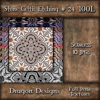 Second Life Marketplace - Dragon Designs Seamless Celtic Stone Textures ...