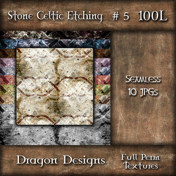 Second Life Marketplace - Dragon Designs Seamless Celtic Stone Textures - 5
