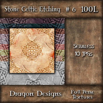 Second Life Marketplace - Dragon Designs Seamless Celtic Stone Textures - 6