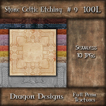 Second Life Marketplace - Dragon Designs Seamless Celtic Stone Textures - 9