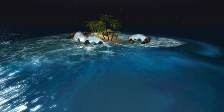 Second Life Marketplace - OFF-SIM island. Complete set with sea rocks ...