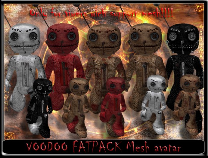 Second Life Marketplace - ..::AKA::.. Voodoo avatar FAT PACK (MESH)