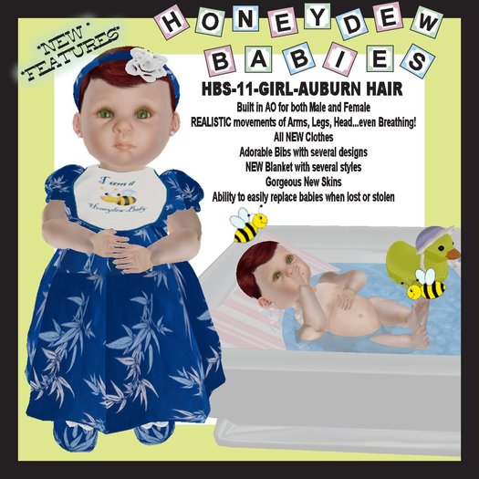 Second Life Marketplace - Newborn Honeydew Babies Prim Baby HBS-11-GIRL ...