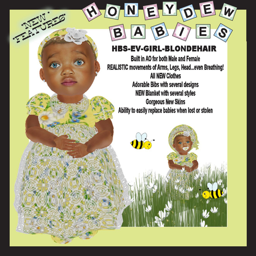 Second Life Marketplace - Newborn Honeydew Babies Prim Baby HBS-EV-GIRL ...