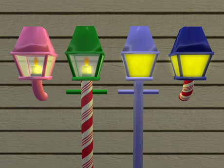 Second Life Marketplace - RE Christmas Lamp Post Set - Holiday ...