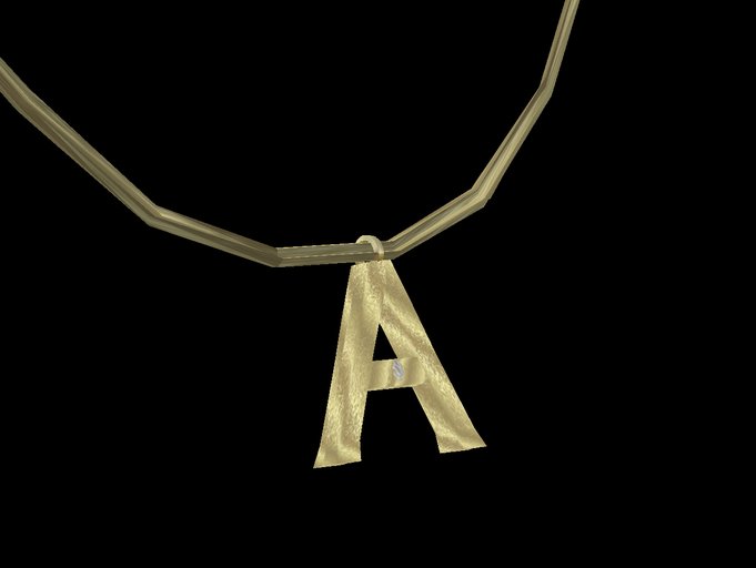 Second Life Marketplace - Basic Male Chain Alfabet Letters Gold (FULL PERM)