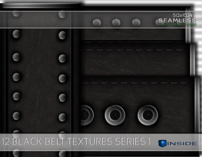 Second Life Marketplace - 12 BLACK BELT TEXTURES SERIES 1 - FULL ...
