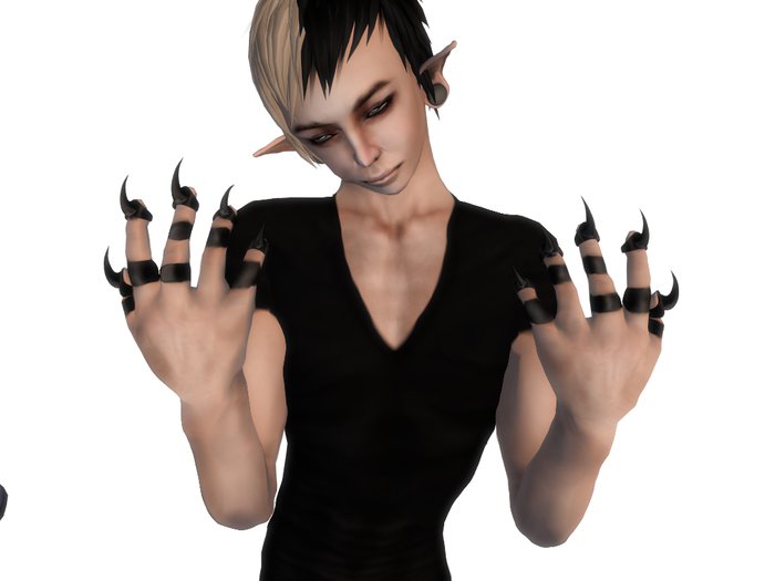 Second Life Marketplace - Glitz Claw Rings-Tiger Claws for Him