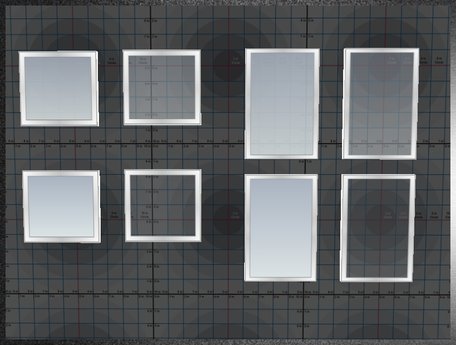Second Life Marketplace - Full Perm Silver Modern Window Textures