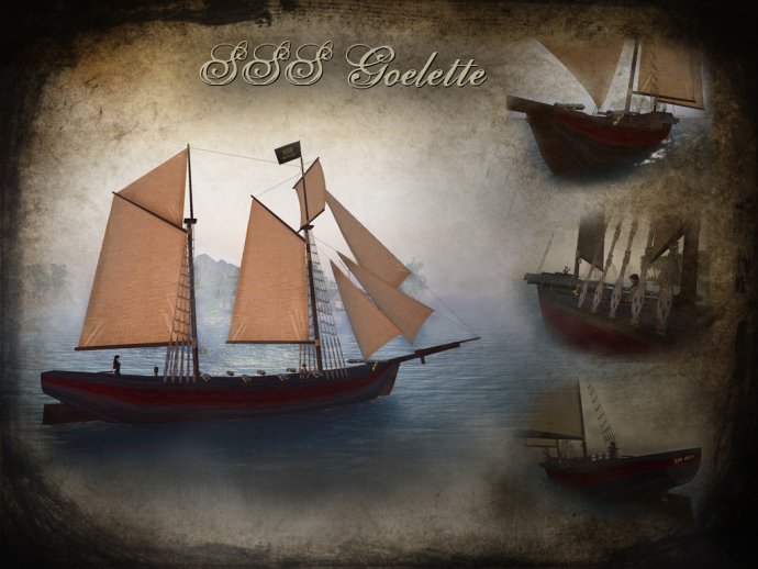 Second Life Marketplace - SSS Goelette (pirate battle ship)