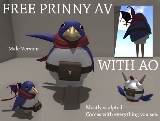 Second Life Marketplace - CCI -FREE Male Prinny AV