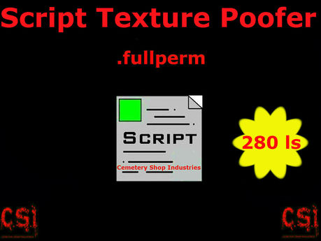 Second Life Marketplace - Script Texture Poofer(box)