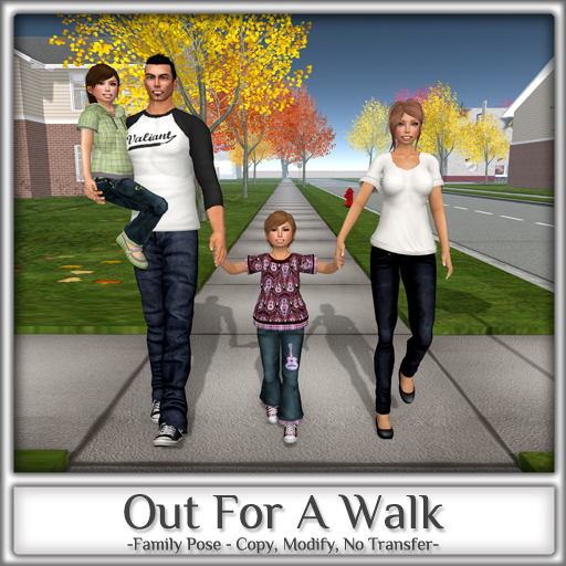 Second Life Marketplace - Magnifique - Out For A Walk (Family Pose)