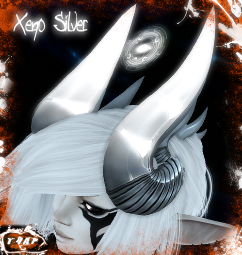 Second Life Marketplace - [][]Trap[][] Xeno Silver Demon Horns