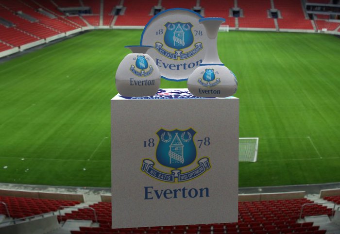 Second Life Marketplace - UK Premier League Plate and Vases - Everton