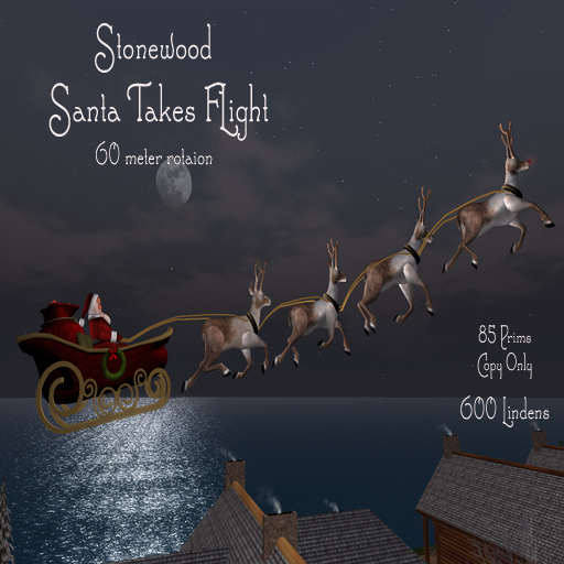 Second Life Marketplace - Stonewood Interiors - Santa Takes Flight