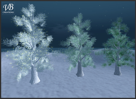 Second Life Marketplace - Winter Trees with Lights - Color Cycle