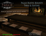Second Life Marketplace - Palais Rustic Bounty Dining Table & Seating ...