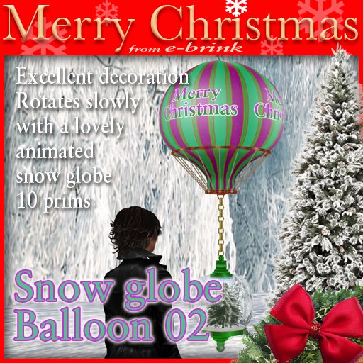 Second Life Marketplace - Snow Globe Balloon 02 (MESH) - winter ...
